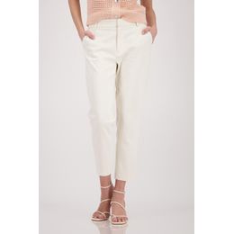 7/8-Hose monari "Hose B&uuml;gelfalte", Damen, Gr. 34, N-Gr, beige, Web, Obermaterial: 66% Baumwolle, 29% Polyamid, 5% Elasthan, unifarben, regular fit 7/8-L&auml;nge, Hosen 7/8-Hose, Regular fit mit B&uuml;gelfalten