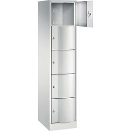 C+P 5er-Schlie&szlig;fachschrank Resisto, 1 Abteil, lichtgrau