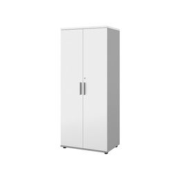 Schrank Portland, BxT 800 x 420 mm, H 1845 mm, T&uuml;rh&ouml;he 1770 mm, lichtgrau / wei&szlig; kaiserkraft