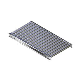Gura Leicht-Rollenbahn, Aluminiumrahmen mit Aluminiumrollen, Bahnbreite 500 mm, Achsabstand 62,5 mm, L&auml;nge 1 m