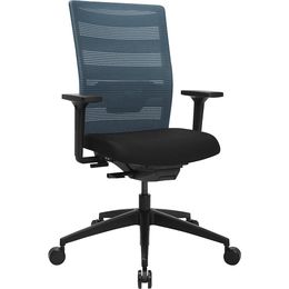 Topstar B&uuml;rostuhl AirWork, mit Armlehnen, Synchronmechanik, schwarz, petrol