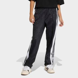 Sporthose adidas originals "AOP ADIBREAK PT", Damen, Gr. L, N-Gr, schwarz, grau six, normal, gr., Obermaterial: 100% Polyester, Hosen Sporthose