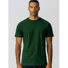 Kurzarmhemd TEESHOPPEN "TEESHOPPEN T-shirt Organic Basic", Herren, Gr. L, Normalgr&ouml;&szlig;en, dunkelgr&uuml;n, Obermaterial: 100% Baumwolle, Hemden