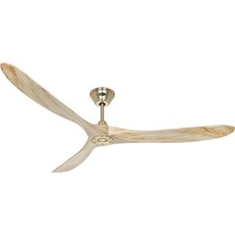 Deckenventilator ECO GENUINO, Rotorblatt-&Oslash; 1800 mm, natur / Messing kaiserkraft