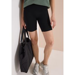 Leggings Cecil, Damen, Gr. L (42), schwarz, Web, 95% Baumwolle, 5% Elasthan, unifarben, skinny fit kurz, Hosen Leggings, aus Baumwolle mit Stretchanteil