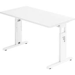 Schreibtisch Mini-Office C, C-Fu&szlig;-Gestell, Breite 1200 mm, wei&szlig; / wei&szlig; kaiserkraft