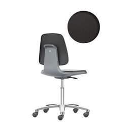 bimos Arbeitsdrehstuhl LABSIT, F&uuml;nffu&szlig; mit Rollen, Sitz aus Skintec, anthrazit