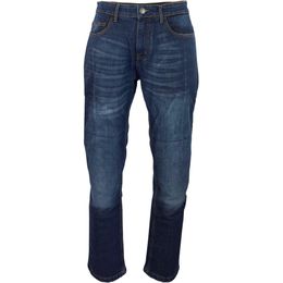 Motorradhose Roleff "Aramid Motorradjeans" Gr. 34, blau (blau, ro175), Hosen, Herren, 34, N-Gr, Obermaterial: 100% Baumwolle. Innenfutter: 100% Aramid