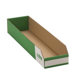 Karton-Regalkasten, einlagig und faltbar, VE 50 Stk, LxBxH 600 x 150 x 100 mm kaiserkraft
