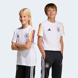 T-Shirt adidas Performance "DFB KIDS TEE", M&auml;dchen, Gr. 176, wei&szlig;, Obermaterial: 100% Baumwolle, Rundhals, Shirts T-Shirt