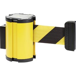 Gurtbandkassette, Bandauszug max. 3000 mm, Kassette gelb, Band gelb / schwarz kaiserkraft