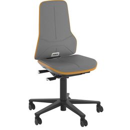 bimos NEON Arbeitsdrehstuhl, Rollen, Synchronmechanik, Supertec, Flexband orange