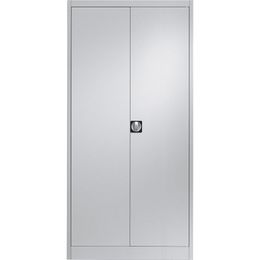 Mauser Stahlschrank mit Fl&uuml;gelt&uuml;ren, 4 Fachb&ouml;den, T 420 mm, lichtgrau, ab 2 Stk
