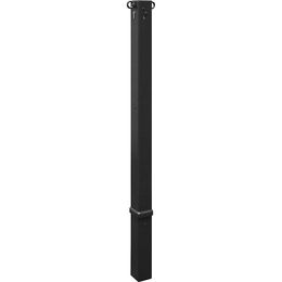 Schake Absperrpfosten, 70 x 70 mm, herausnehmbar, zwei &Ouml;sen, mit Profilzylinder, eisenglimmer