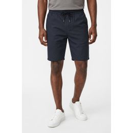 Only & Sons Chinoshorts ONLY & SONS "ONSCAPRI SLIM SLUB CHINO SHORTS OTL", Herren, Gr. L, N-Gr, blau (schwarz navy), Web, Obermaterial: 98% Baumwolle, 2% Elasthan, unifarben, slim fit knielang, Hosen Chinoshorts
