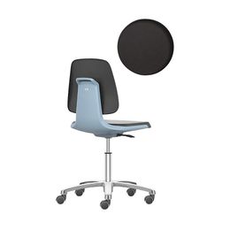 bimos Arbeitsdrehstuhl LABSIT, F&uuml;nffu&szlig; mit Rollen, Sitz aus Skintec, blau