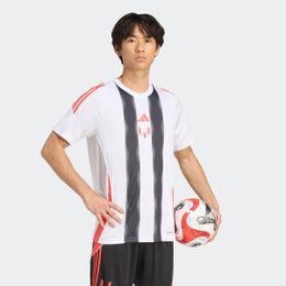 Fu&szlig;balltrikot adidas Performance "MESSI TRAININGSTRIKOT", Herren, Gr. L, wei&szlig;, Obermaterial: 100% Polyester, Rundhals, Trikots Fu&szlig;balltrikot