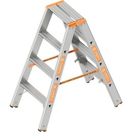 Layher Stufen-Stehleiter, beidseitig begehbar, 2 x 4 Stufen
