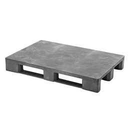 ratioform EURO-Kunststoffpalette, ohne Rand, Oberdeck geschlossen, grau