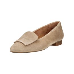 Ballerina Paul Green "Paul Green Ballerinas Veloursleder", Damen, Gr. 38,5, beige, Veloursleder, Schuhe Ballerina