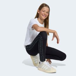 Leggings adidas Sportswear "SEASONALS ANIMAL", M&auml;dchen, Gr. 116, N-Gr, schwarz, wei&szlig;,, Obermaterial: 93% Baumwolle, 7% Elasthan, Hosen Leggings