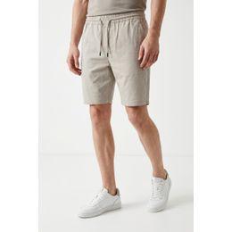 Only & Sons Chinoshorts ONLY & SONS "ONSCAPRI SLIM SLUB CHINO SHORTS OTL", Herren, Gr. L, N-Gr, beige (silber lining), Web, Obermaterial: 98% Baumwolle, 2% Elasthan, unifarben, slim fit knielang, Hosen Chinoshorts