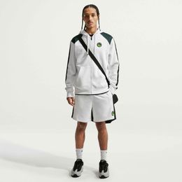 Shorts Nike Sportswear "M NSW CS SHORT FLC FT", Herren, Gr. XL, N-Gr, wei&szlig;, electric gr&uuml;n, Obermaterial: 80% Baumwolle, 20% Polyester, Hosen Shorts, sportlicher Stil, bequeme Passform