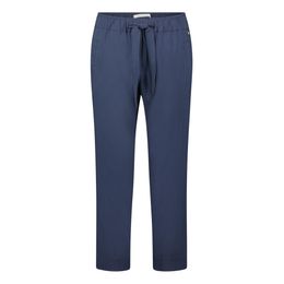 BETTY & CO Stoffhose BETTY & CO "Damen mit elastischem Bund", Damen, Gr. 36, Normalgr&ouml;&szlig;en, dunkelblau, Obermaterial: 76% Baumwolle, 20% Polyamid, 4% Elasthan, gerade 7/8-L&auml;nge, Hosen Stoffhose
