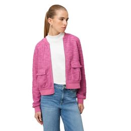 Jackenblazer Zero "Damen Jacke mit Rei&szlig;verschluss", Damen, Gr. 40, raspberry velvet, Boucl&eacute;, Obermaterial: 51% Polyester, 4% Polyacryl, 45% Baumwolle. F&uuml;llung:, aufgeraut, figurumspielend normal, Rundhals, weit B&uuml;ndchen krempelbar, Blazer, weiteres Detail