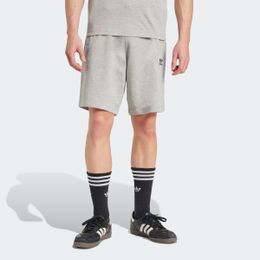 Shorts adidas originals "ESS SHO", Herren, Gr. S, N-Gr, grau (medium grau heather, normal, gr.), Obermaterial: 100% Baumwolle, Hosen Shorts, Essential Sweat Shorts mit Logo, aus weichem French-Terry Material