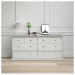 Kommode Home Affaire "Paris, Aufbewahrung, Schubladenschrank, Stauraum, mit 8 Schubladen", wei&szlig;, B:183cm H:87cm T:49cm, FSC-zertifizierter Holzwerkstoff, MDF, Sideboards, Kommode, Landhausstil, Elegant, ger&auml;umig, Breite 184 cm, H&ouml;he 87 cm