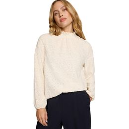 Klassische Bluse Zero "Damen mit Lochmuster", Damen, Gr. 40, eggnog, Obermaterial: 2% Elasthan, 98% Polyester. Besatz: 63% Polyacryl, 37% Polyamid. Futter: 63% Polyacryl, 37% Polyamid. F&uuml;llung: 63% Polyacryl, 37% Polyamid. &Auml;rmelfutter: 63% Polyacryl, 37% Polyamid, unifarben, figurbetont normal, Blusen Bluse