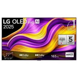 LG OLED-Fernseher "OLED77G57LW", Energieeffizienz: E (A-G), schwarz (silber, schwarz), 77 &prime;&prime;, Fernseher