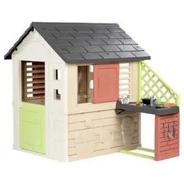 Spielhaus Smoby "Smoby Life Natur mit K&uuml;che", bunt, Spielh&auml;user, KinderB:145cm H:127cm T:110cm, Kunststoff, Spielhaus, Made in Europe, B:145cm H:127cm T:110cm