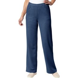 Damen Schlupfhose in Ripp-Optik, pflegeleicht jeansblau, Gr&ouml;&szlig;e 38