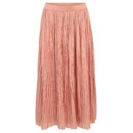 Midirock Cartoon "Damen mit offenem Saum", Damen, Gr. 40, rot (apricot), Obermaterial: 100% Polyester. Futter: 100% Polyester, ausgestellt lang, R&ouml;cke, Material
