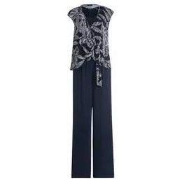 Overall Vera Mont "Damen im Layer Look", Damen, Gr. 48, Normalgr&ouml;&szlig;en, patch dunkelblau, dunkelblau, Obermaterial: 95% Polyester, 5% Elasthan, figurumspielend, Rundhals, Overalls Overall