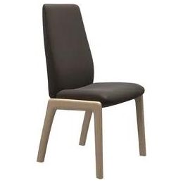 Polsterstuhl stressless "Laurel", braun (braun batick, walnuss), B:57cm H:105cm T:60cm, Leder BATICK: BATICK ist ein leicht korrigiertes, durchgef&auml;rbtes und genarbtes M&ouml;belleder, bei dem die meisten Unebenheiten und Spuren in der Regel entfernt wurden., St&uuml;hle, Polsterstuhl, High Back, Gr&ouml;&szlig;e L, mit abgerundeten Beinen in Walnuss