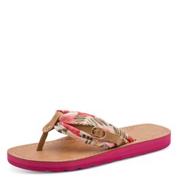 Zehentrenner Tamaris, Damen, Gr. 36, fuchsia, Lederimitat, Textil, Schuhe Zehentrenner, Dianette, Sommerschuh, Strandschuh mit verschiedenen Motiven