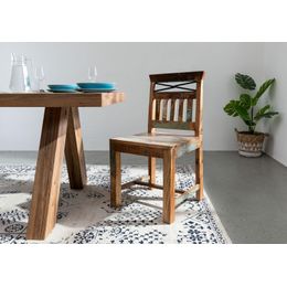 Stuhl Altholz 45x45x90 mehrfarbig lackiert NATURE OF SPIRIT #39