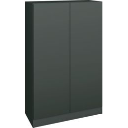 borchardt M&ouml;bel Schuhschrank BORCHARDT M&Ouml;BEL "Vaasa, Schuhregal mit 6 F&auml;chern, h&ouml;henverstellbar", schwarz (schwarz matt), B:76cm T:35cm, Holzwerkstoff, Schr&auml;nke, Schuhschrank, Breite 76 cm