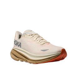 Laufschuh Hoka One One "CLIFTON 9 GORE-TEX", Damen, Gr. 40, eggshell, khaki, Synthetik, Textil, Schuhe Laufschuh, wasserdicht