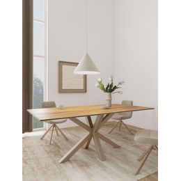 Esstisch ACTONA GROUP "Heaven", grau, wildeiche, B:200cm H:75,5cm T:100cm, Tische, Esstisch, mit einer Keramik-Optik Tischplatte, 200x100x75.5 cm