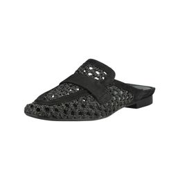 Pantolette Paul Green "Paul Green Pantoletten Leder/Textil", Damen, Gr. 38, schwarz, Leder, Textil, Schuhe Pantolette