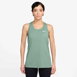 Trainingstop Nike "DRI-FIT WOMEN'S RACERBACK TANK", Damen, Gr. L, steam, wei&szlig;, Obermaterial: 100% Polyester, Rundhals, Tops, gro&szlig;z&uuml;gige Passform, f&uuml;r Fitness, Fu&szlig;ball, Yoga und Laufen