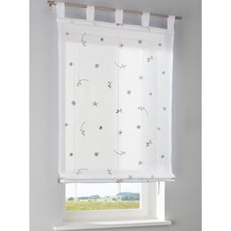 Raffrollo HEINE HOME Gr. 5, wei&szlig;, bunt, B:120cm H:140cm, Raffrollos