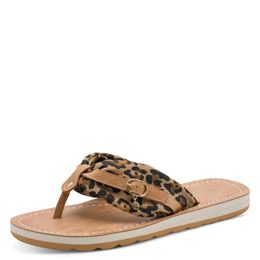 Zehentrenner Tamaris, Damen, Gr. 36, leodruck, Lederimitat, Textil, Schuhe Zehentrenner, Dianette, Sommerschuh, Strandschuh mit verschiedenen Motiven