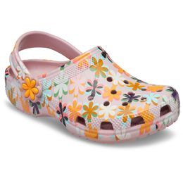 Clog Crocs "Classic Retro", Damen, Gr. 28, rose, gebl&uuml;mt, Croslite&trade;, Schuhe Clog, Sommerschuh, Gartenschuh, Hausschuh mit schwenkbarem Fersenriemen