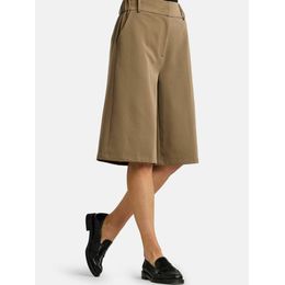 Shorts LIBERT&Eacute; ESSENTIEL "Libert&eacute; Essentiel Shorts FREDDY", Damen, Gr. L, Normalgr&ouml;&szlig;en, nougat braun, Obermaterial: 46% Viskose, 45% Polyester, 9% Elasthan, Hosen Shorts
