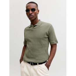 Jack & Jones Poloshirt JACK & JONES "JPRBLAHENRY SS POLO STYD SS26", Herren, Gr. L, smokey olive, Jersey, Obermaterial: 100% Baumwolle, unifarben, regular fit normal, ohne Ausschnitt, Shirts, Baumwolle, regular fit